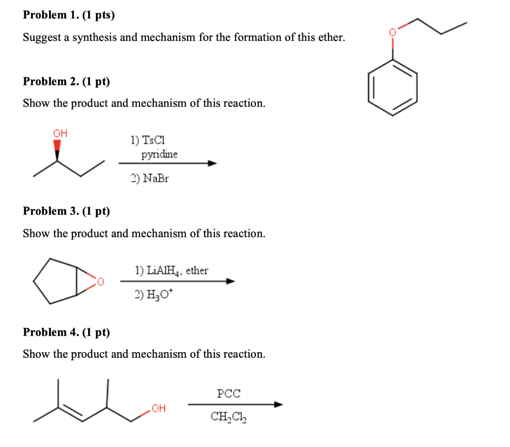 Solved Problem 1. (1 pts) Suggest a synthesis and mechanism | Chegg.com