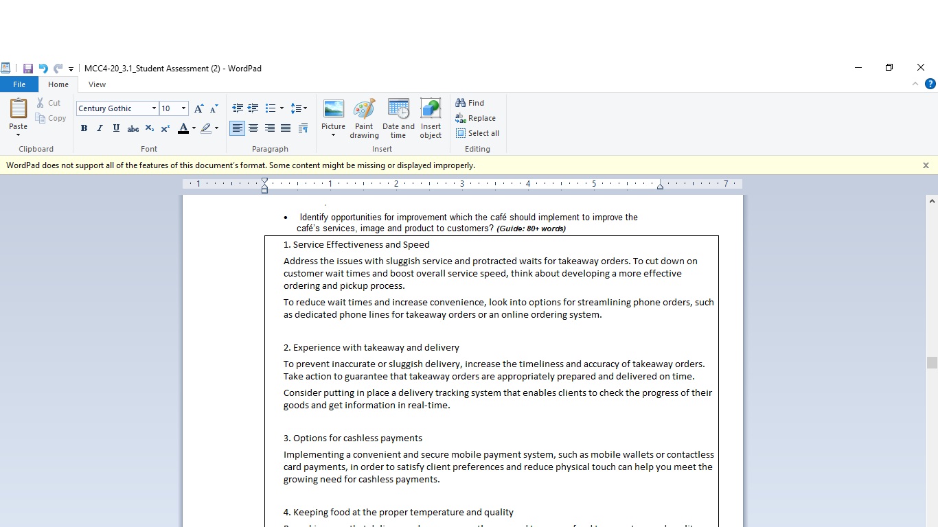 Solved File Home View WordPad does not support all of the | Chegg.com Solved File Home View WordPad does not support all of the | Chegg.com