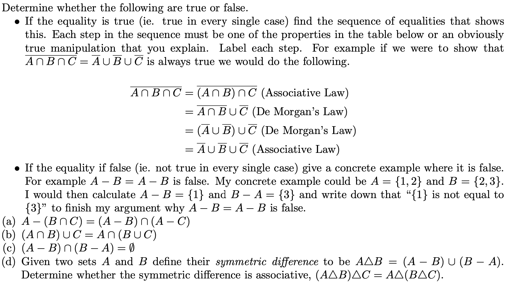 Solved Determine whether the following are true or | Chegg.com