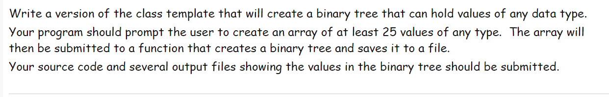 Solved Write a version of the class template that will | Chegg.com