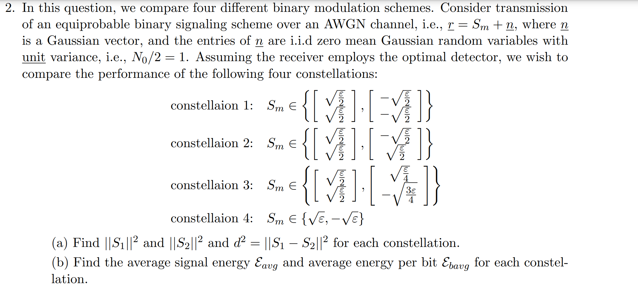 Solved = т 2. In this question, we compare four different | Chegg.com