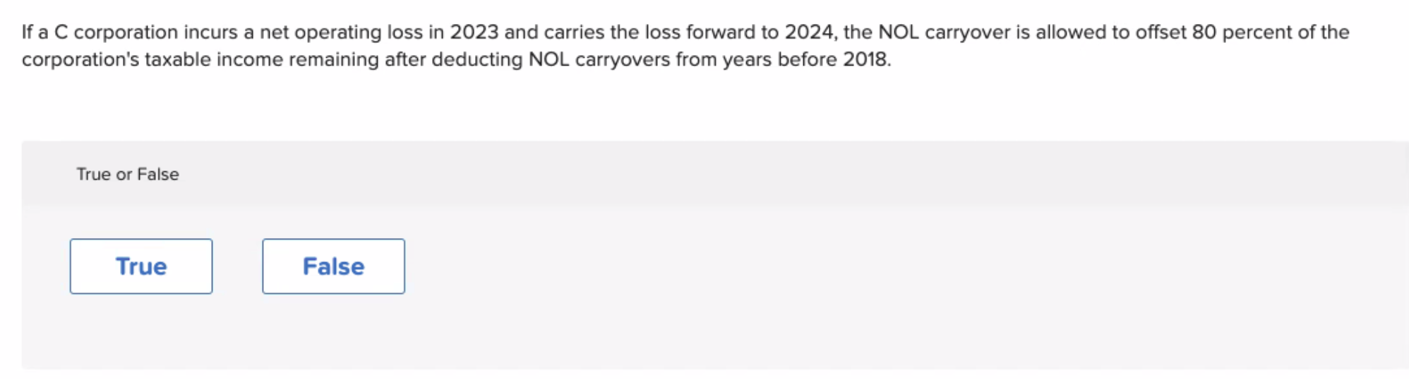 Solved If a C corporation incurs a net operating loss in | Chegg.com