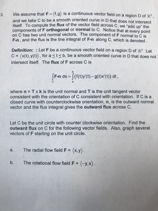 Solved 3. We assume that F (f.g) is a continuous vector | Chegg.com