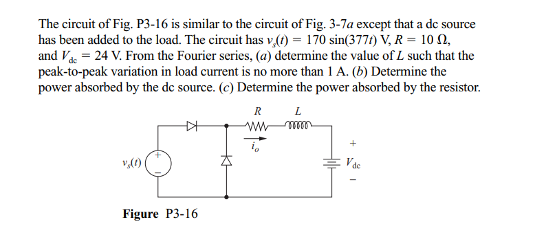 Solved answers to a, b, and c, are 0.45H, 72W, and 91.2W | Chegg.com