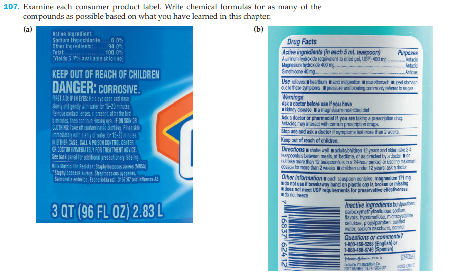 07. Examine each consumer product label. Write | Chegg.com