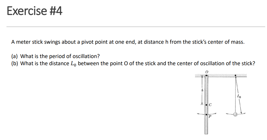 Solved A meter stick swings about a pivot point at one end, | Chegg.com