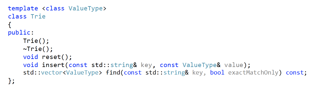 void insert(const string& key, const ValueType& | Chegg.com