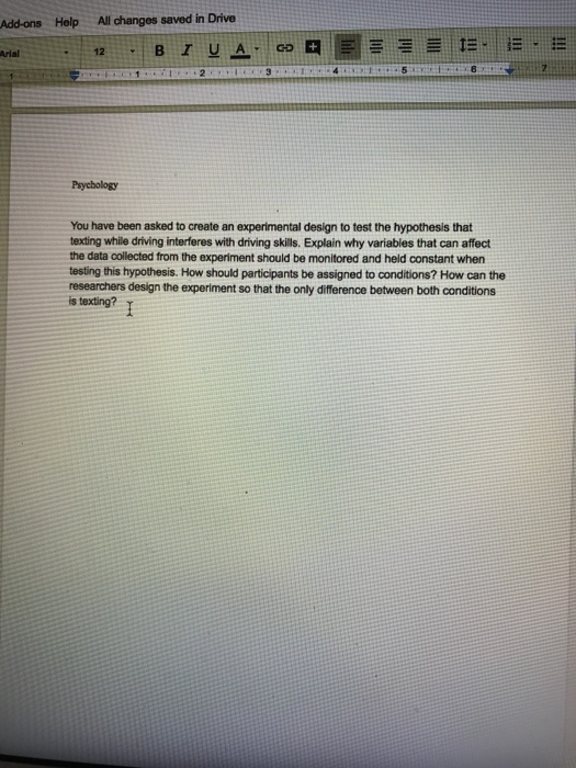 Solved Add-ons Help All changes saved in Drive CD Arial | Chegg.com