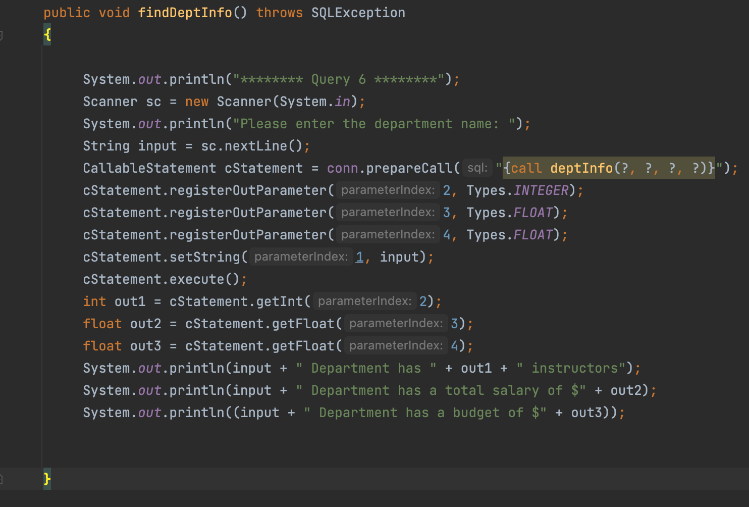 First you define a stored procedure in university DB | Chegg.com