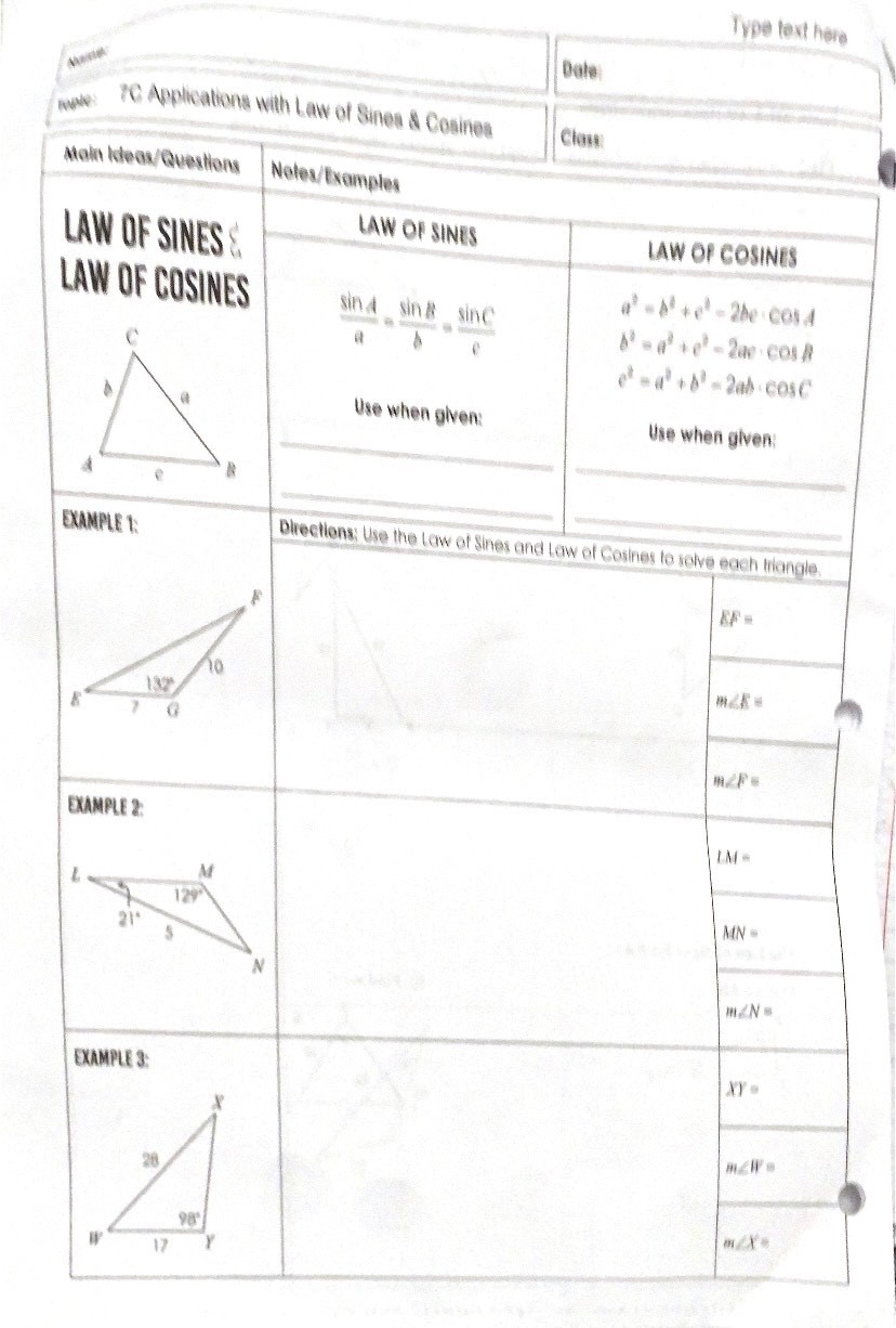 Solved Use the Law of Sines and Law of Cosines to solve each | Chegg.com