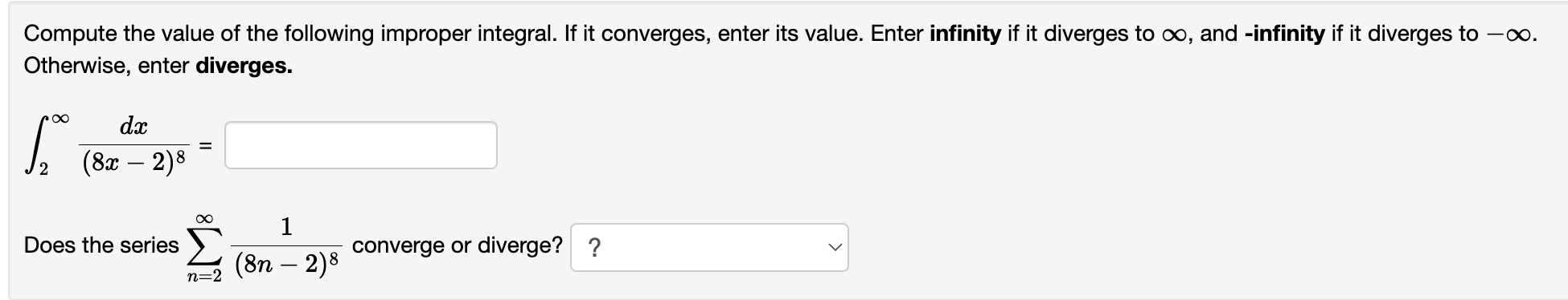 Solved Compute the value of the following improper integral. | Chegg.com