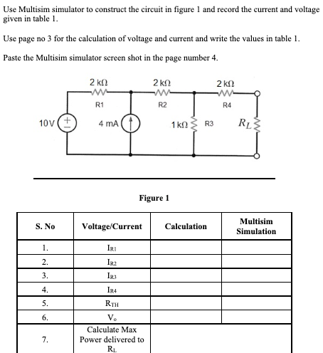 Solved Use Multisim simulator to construct the circuit in | Chegg.com
