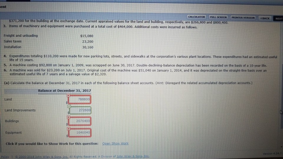 Solved CALCULATOR FULL SCREEN PRINTER VERSION BACK NEXT | Chegg.com