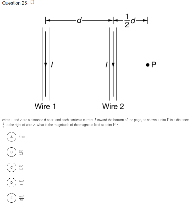 Solved Question 25 a 207 •P Wire 1 Wire 2 Wires 1 and 2 are | Chegg.com