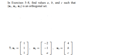 Solved In Exercises 5-8, find values a, b, and c such that | Chegg.com