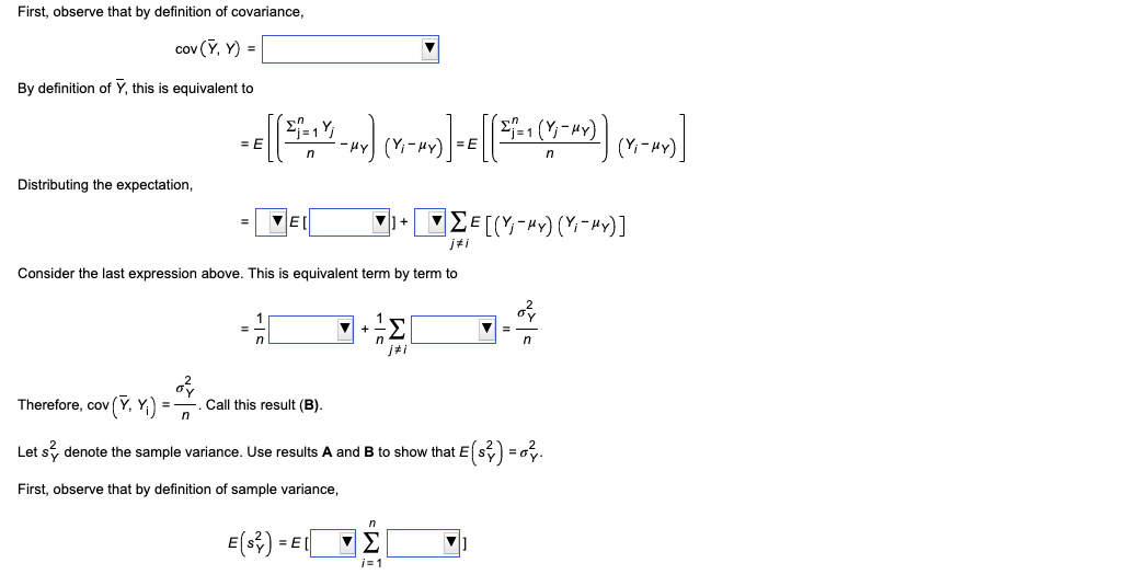 Solved Follow the steps below to show that the sample | Chegg.com