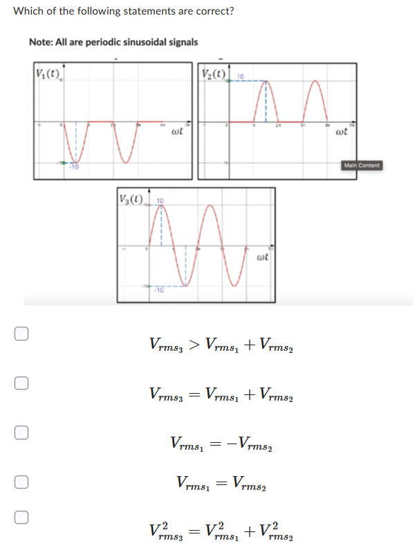 Solved Which of the following statements are correct? Note: | Chegg.com