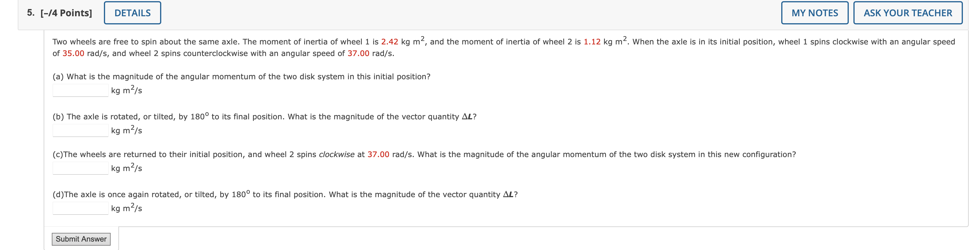 Solved of 35.00rad/s, and wheel 2 spins counterclockwise | Chegg.com