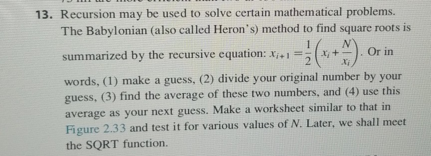 Solved 13. Recursion may be used to solve certain | Chegg.com