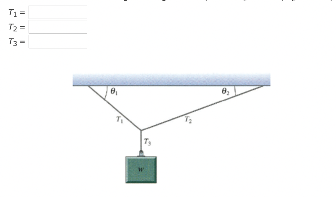 Solved Find the tension in each string in the figure | Chegg.com
