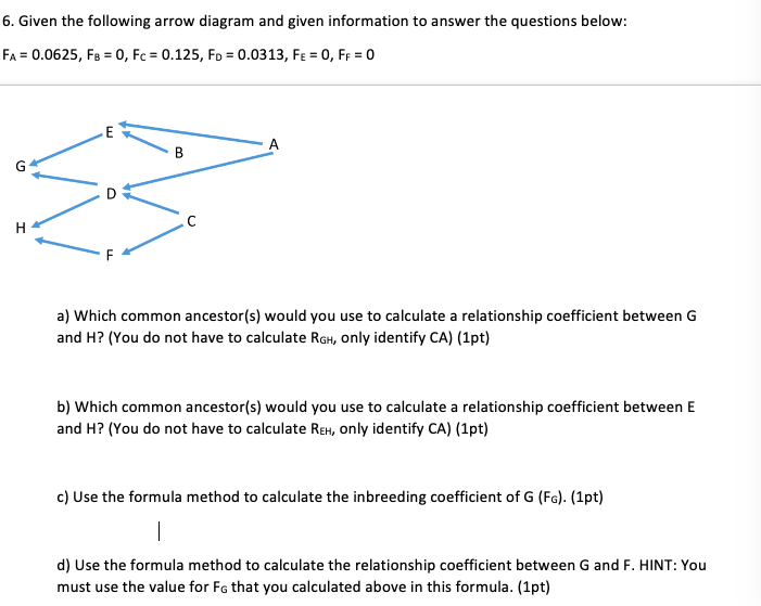 6. Given the following arrow diagram and given | Chegg.com