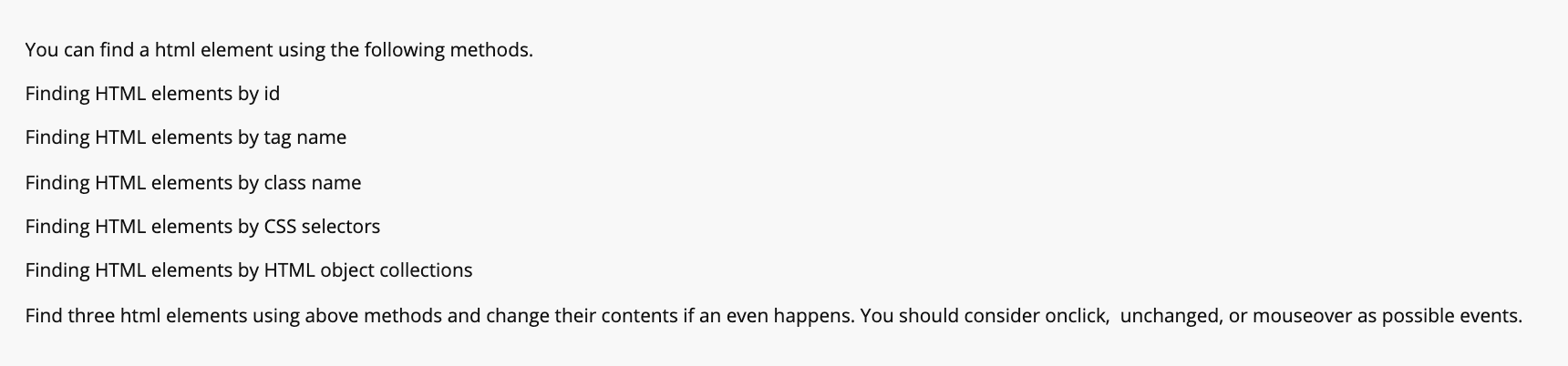 Solved You can find a html element using the following | Chegg.com