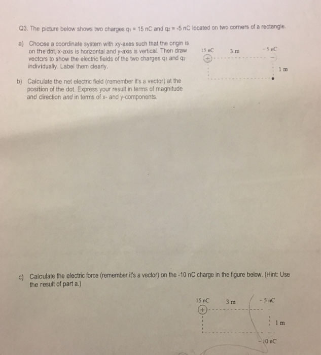 Solved Q1. A positive charge q1 q is located at origin, | Chegg.com