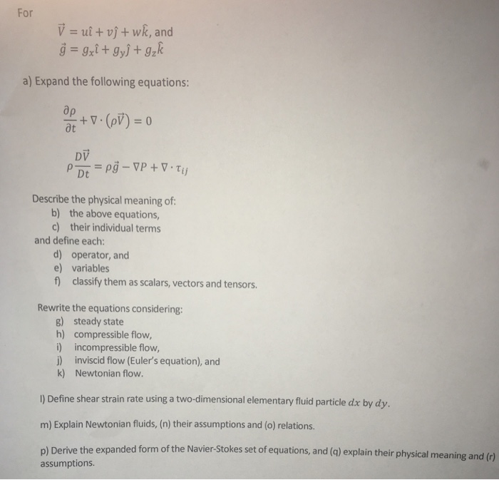 Solved Fluid Mechanics. Momentum and Control Volume. | Chegg.com