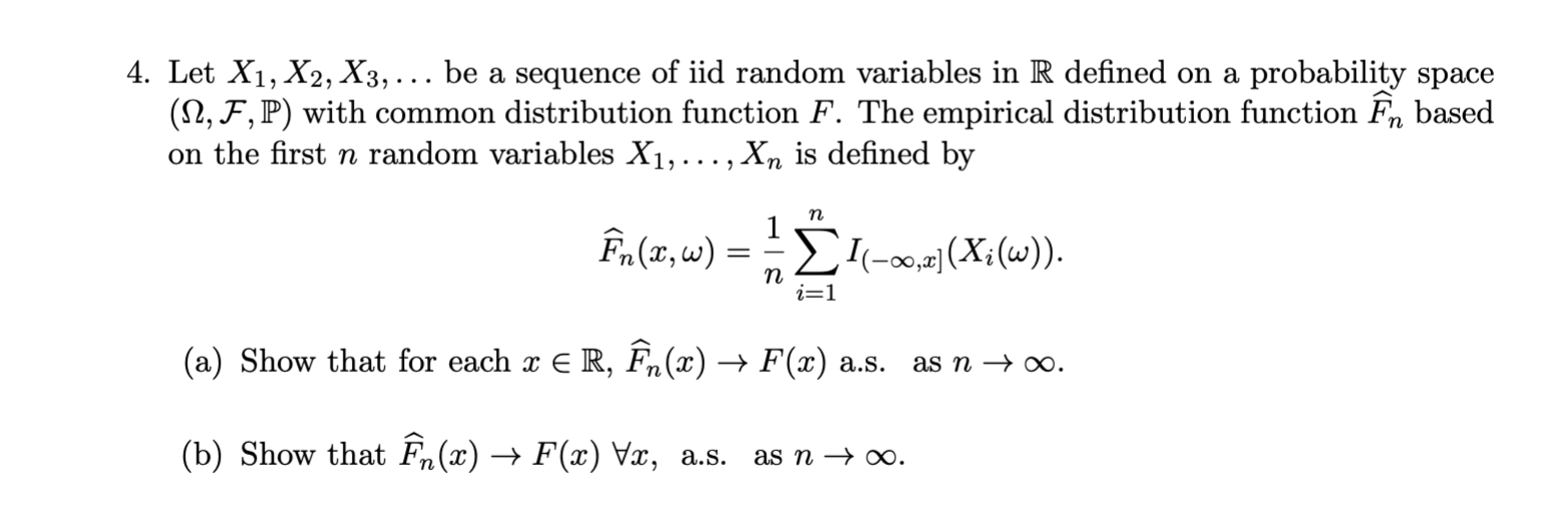 Solved 4 Let X1 X2 X3 Be A Sequence Of Iid Random 