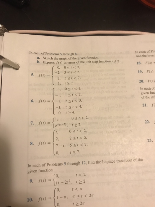 Solved In each of Problems 5 through 8: a. Sketch the graph | Chegg.com