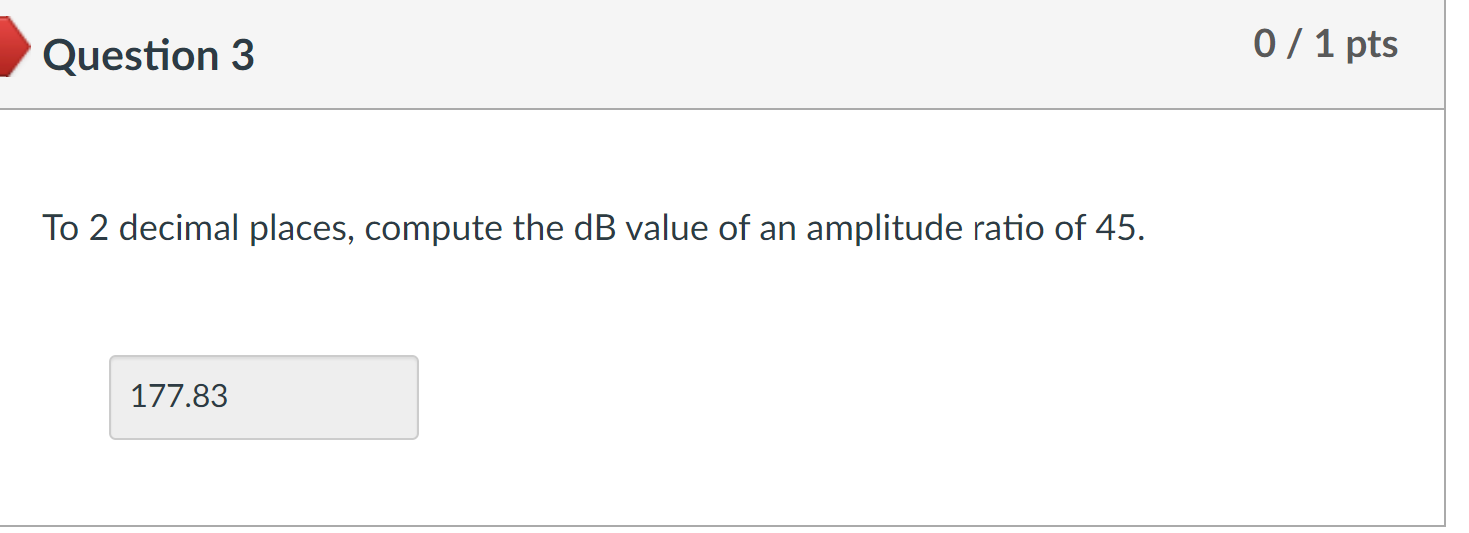 Solved To 2 decimal places, compute the dB value of an | Chegg.com