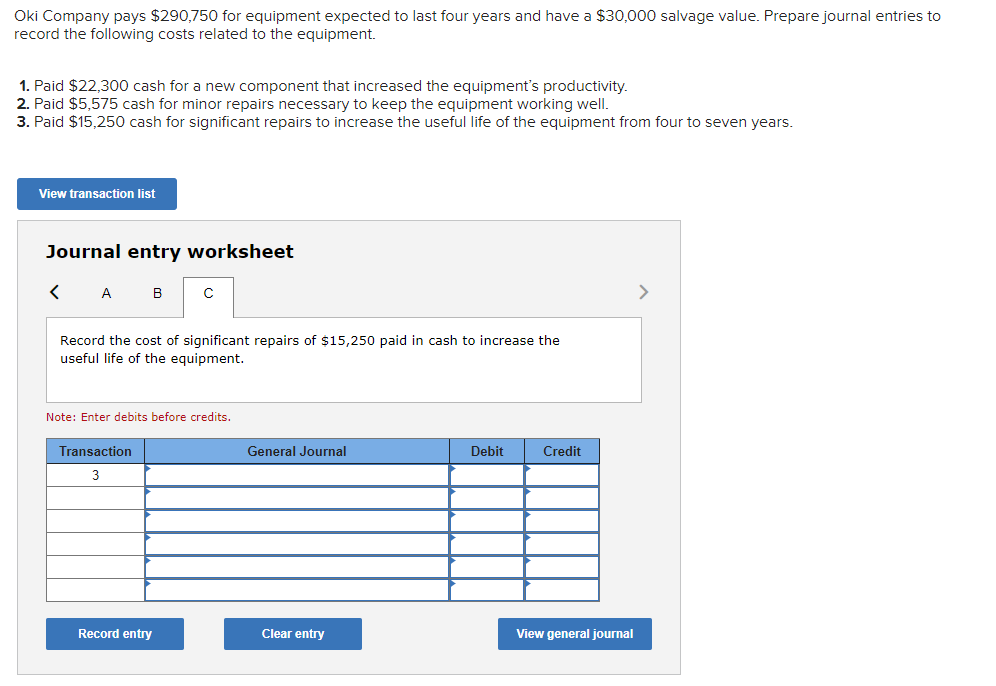 Solved A - Record the betterment cost of $22,300 paid in | Chegg.com