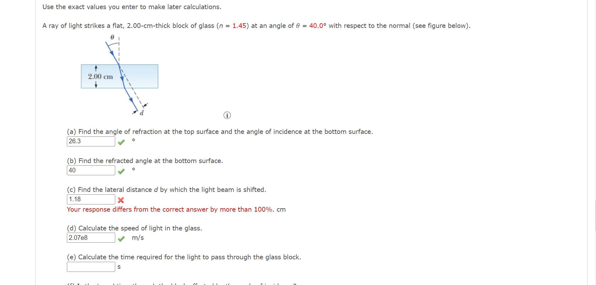 Solved Use the exact values you enter to make later | Chegg.com