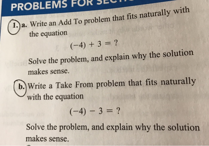 Solved Write an Add To problem that fits naturally the | Chegg.com