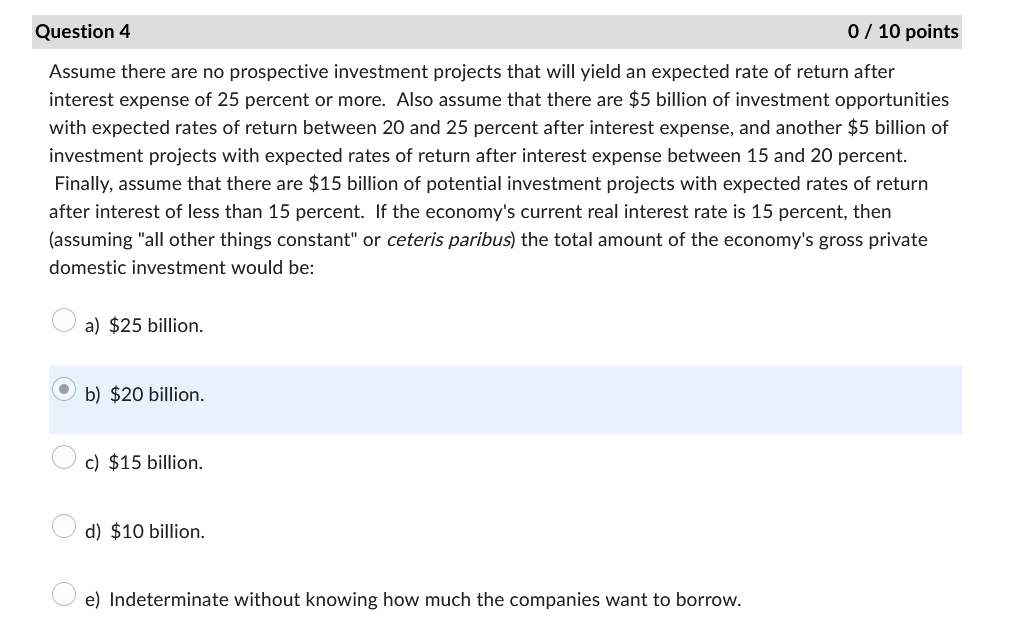 Solved Assume there are no prospective investment projects | Chegg.com