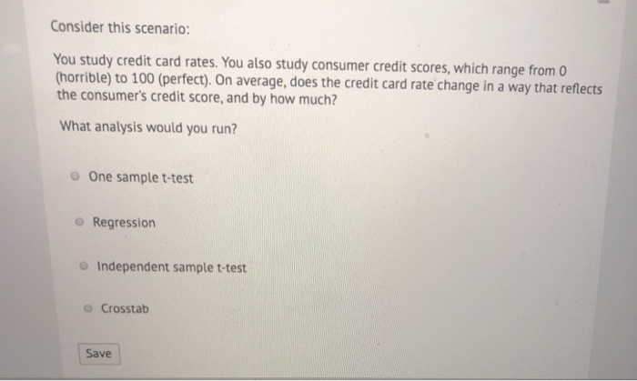 Solved Consider this scenario: You study credit card rates, | Chegg.com