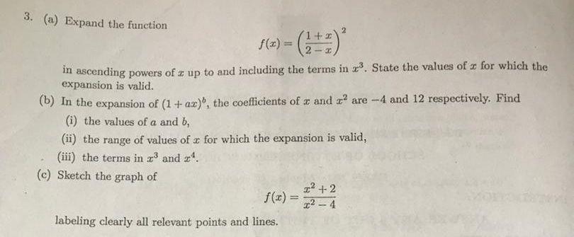 Solved 3. (a) Expand the function a Stu)-+) in ascending | Chegg.com