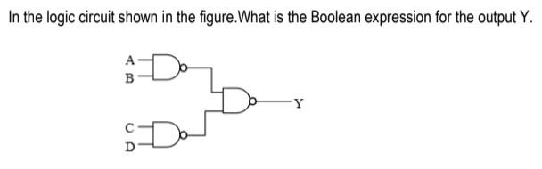 Solved In the logic circuit shown in the figure. What is the | Chegg.com