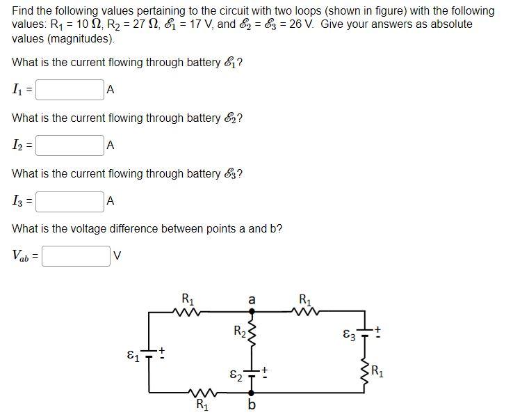 Solved Find the following values pertaining to the circuit | Chegg.com