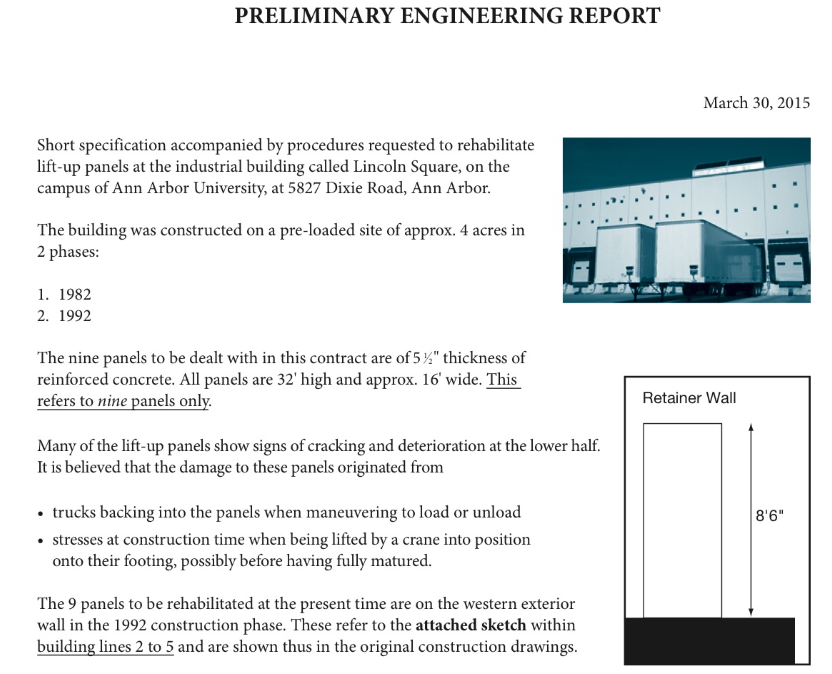 PRELIMINARY ENGINEERING REPORT March 30, 2015 Short | Chegg.com