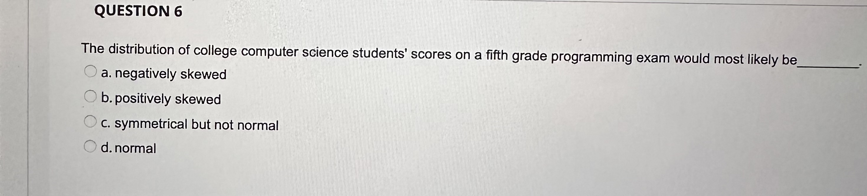 Solved The distribution of college computer science | Chegg.com