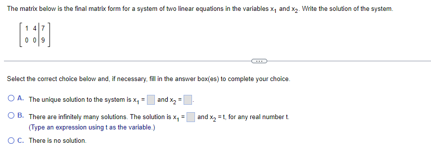 Solved [104079] Select the correct choice below and, if | Chegg.com