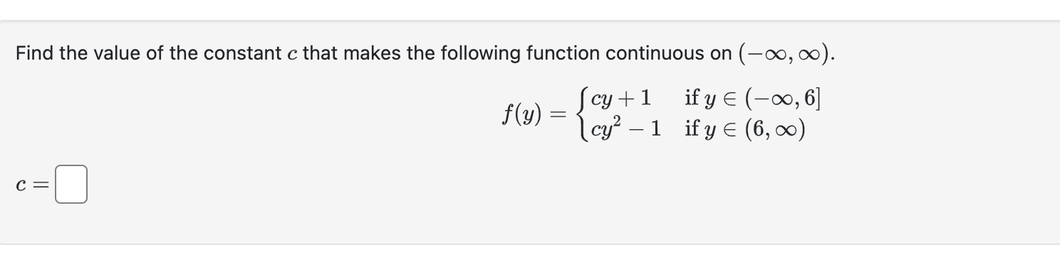 Solved Find the value of the constant c that makes the | Chegg.com