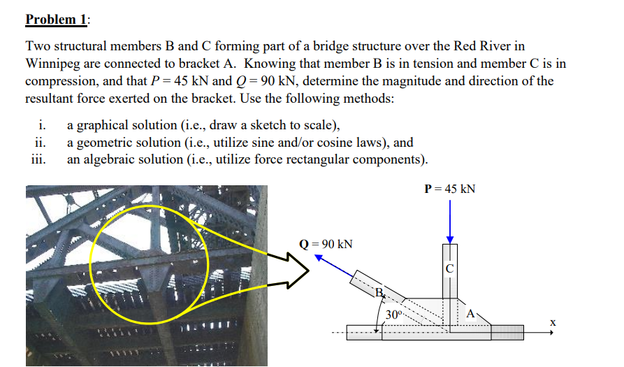 Solved Two structural members B and C forming part of a | Chegg.com