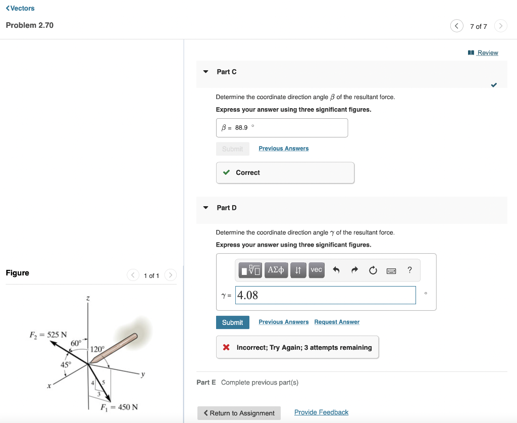 Solved Determine The Coordinate Direction Angle β Of The