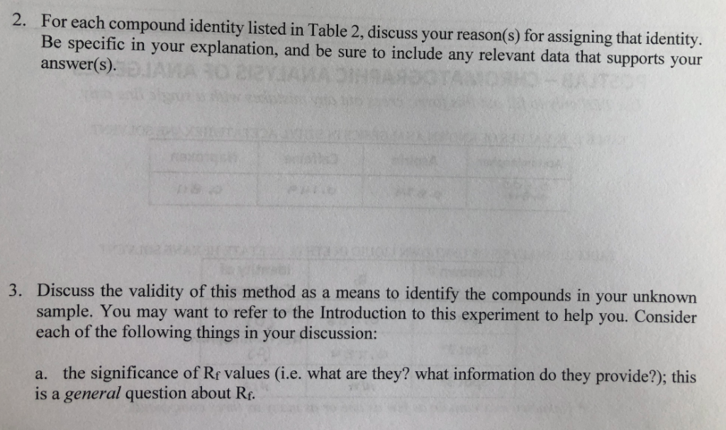 Solved TABLE 1: Rf VALUES OF KNOWN ANALGESİCS IN ETHYL | Chegg.com