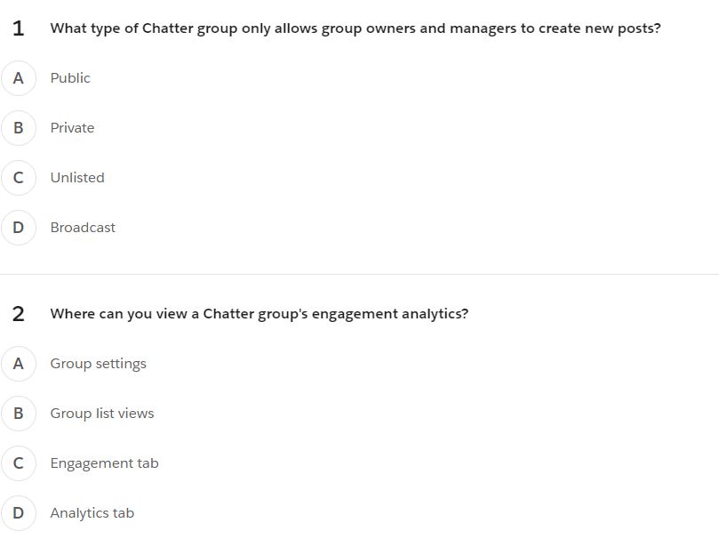 Solved 1 ﻿What type of Chatter group only allows group | Chegg.com