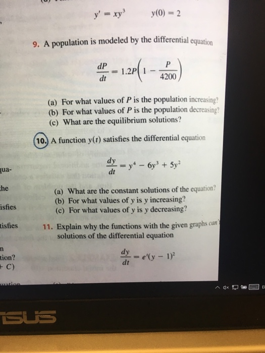 Solved A population is modeled by the differential equation | Chegg.com