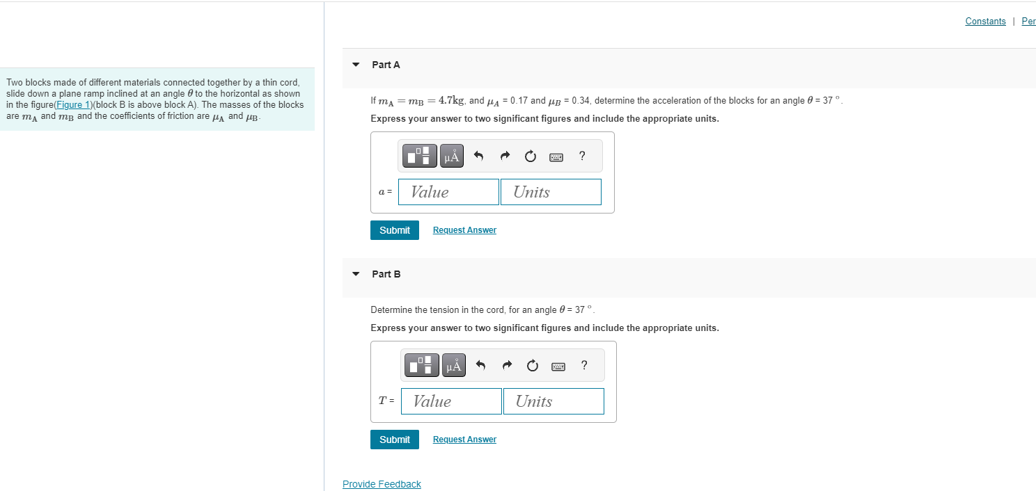Solved Two blocks made of different materials connected | Chegg.com