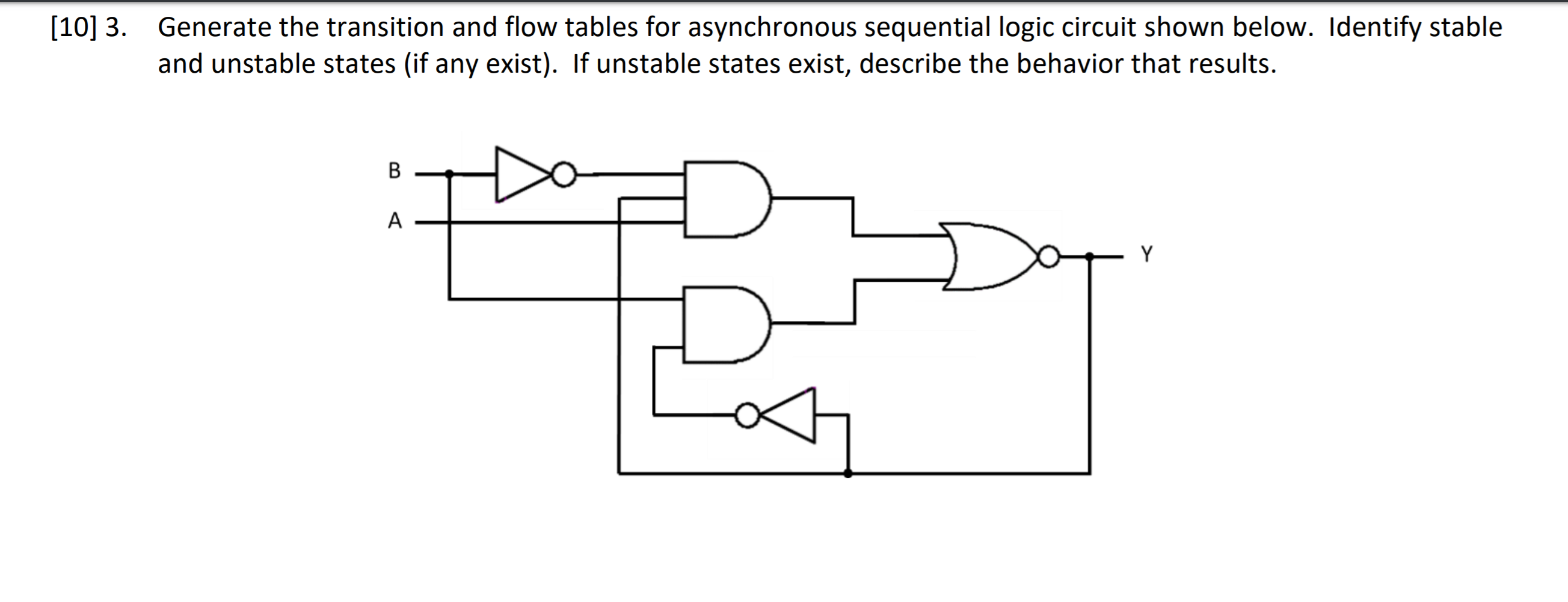 [10] 3. Generate the transition and flow tables for | Chegg.com